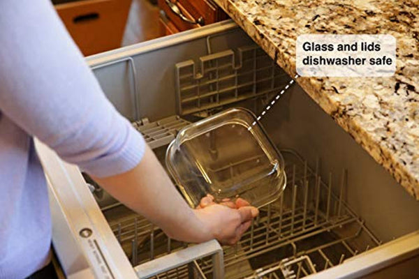 Vibz Glass Food Storage Containers - 18 Piece - Prep, Freeze, Reheat ...